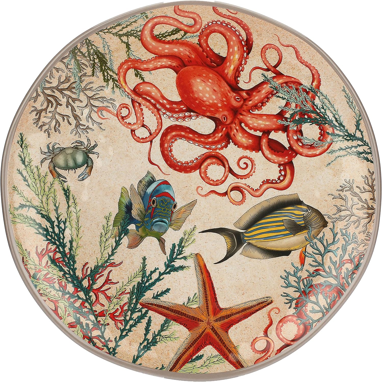 Rose & Tulipani Sea Life Round Melamine Platter – Plum Retail