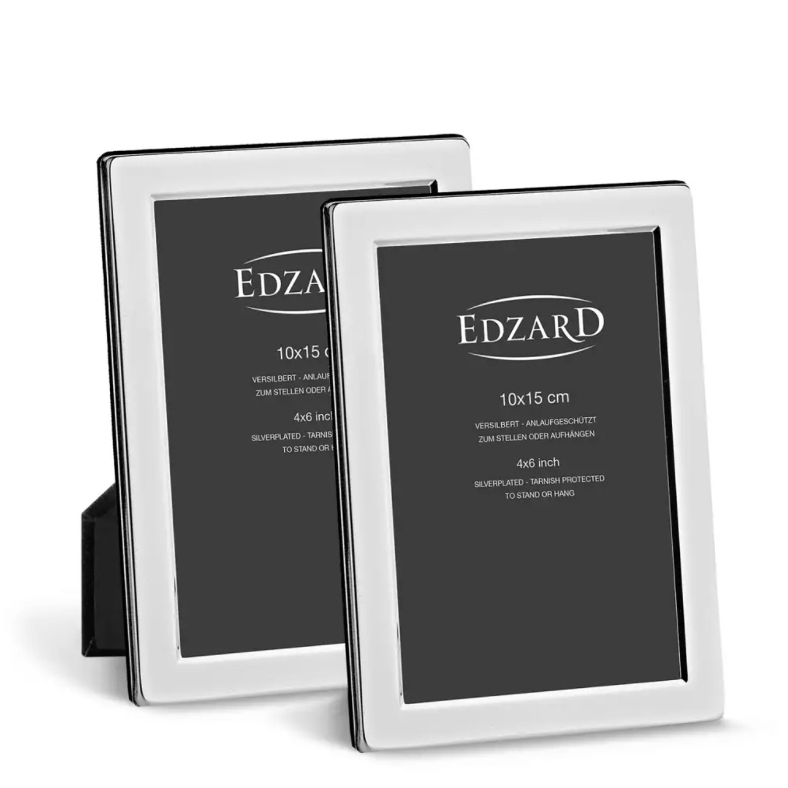 Edzard Salerno Set of 2 Silver Plated Tarnish Proof Photo Frames – Plum ...