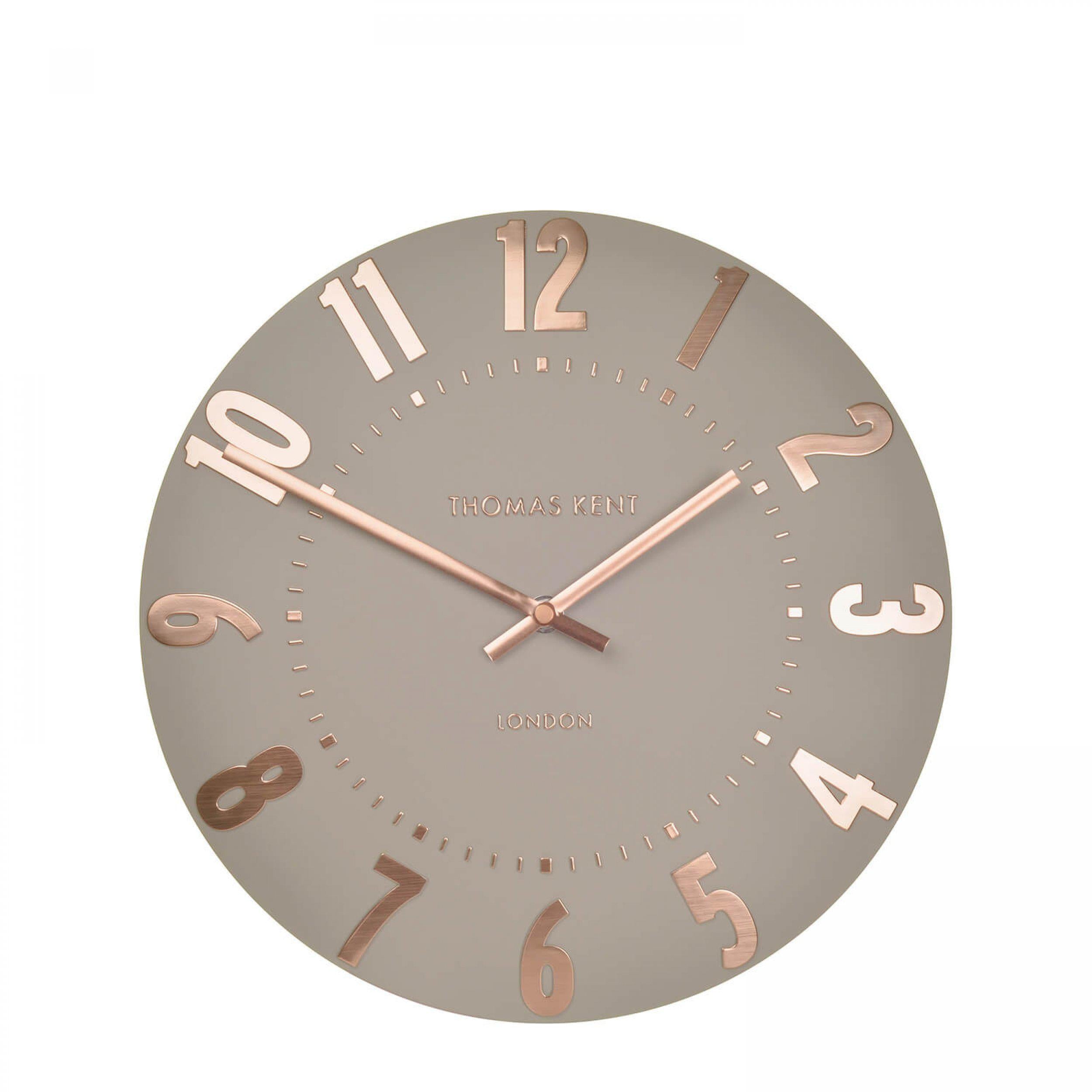 Thomas Kent Mulberry 12" Wall Clock Available in Rose Gold & Silver ...