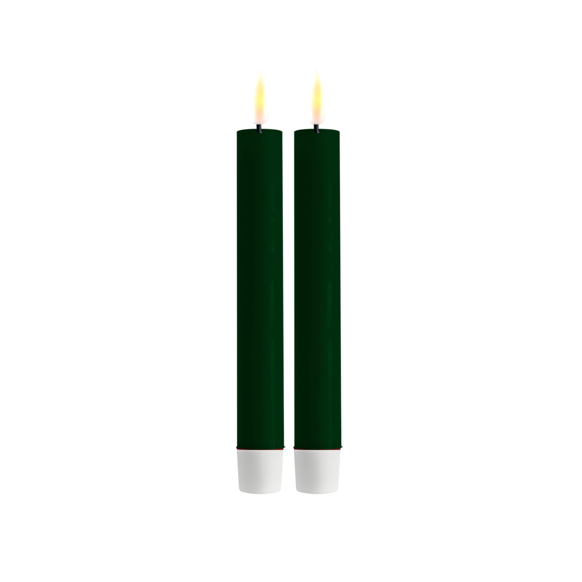 Deluxe Homeart Flameless LED Dark Green Set of 2 Dinner Candles – Plum ...