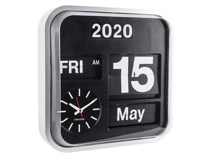 Karlsson Big Flip Wall Clock - Available in 2 Colours - Plum Retail