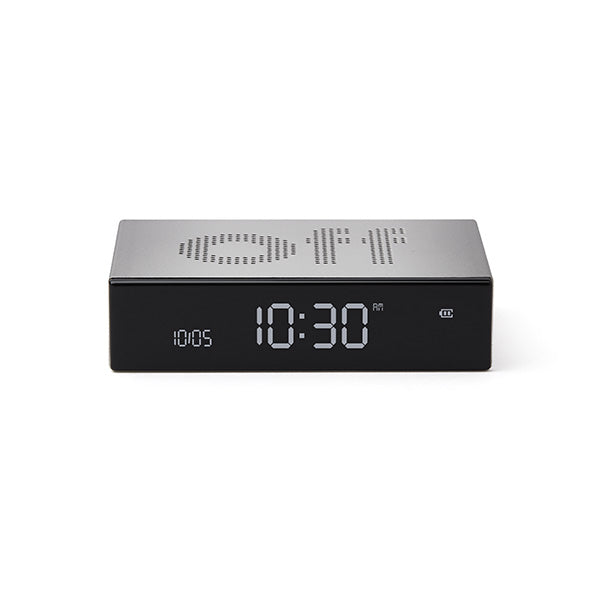 Lexon Flip Premium Aluminium Alarm Clock - Sound Sensor & LCD Display ...