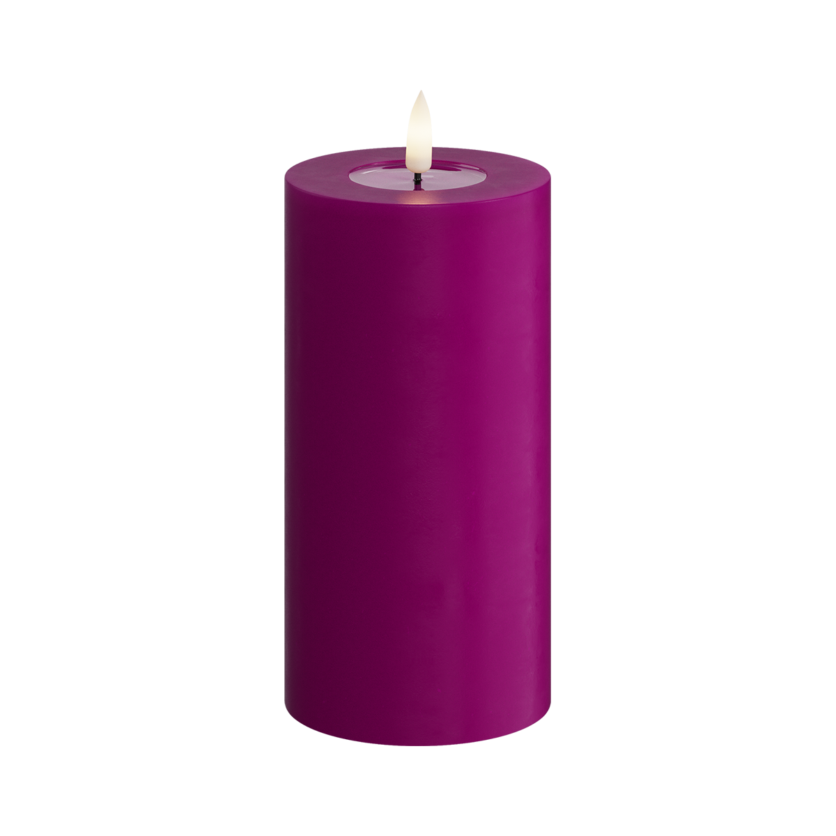 Deluxe Homeart Flameless LED Violet Battery Powered Real Flame Candle ...