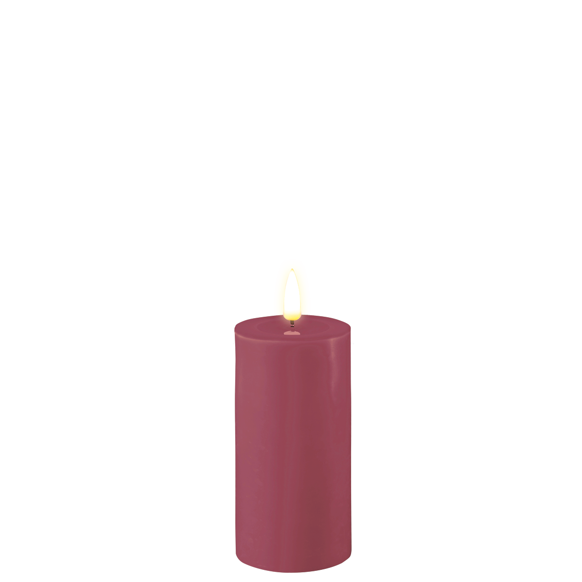 Deluxe Homeart Flameless LED Magenta Battery Powered Real Flame Candle ...