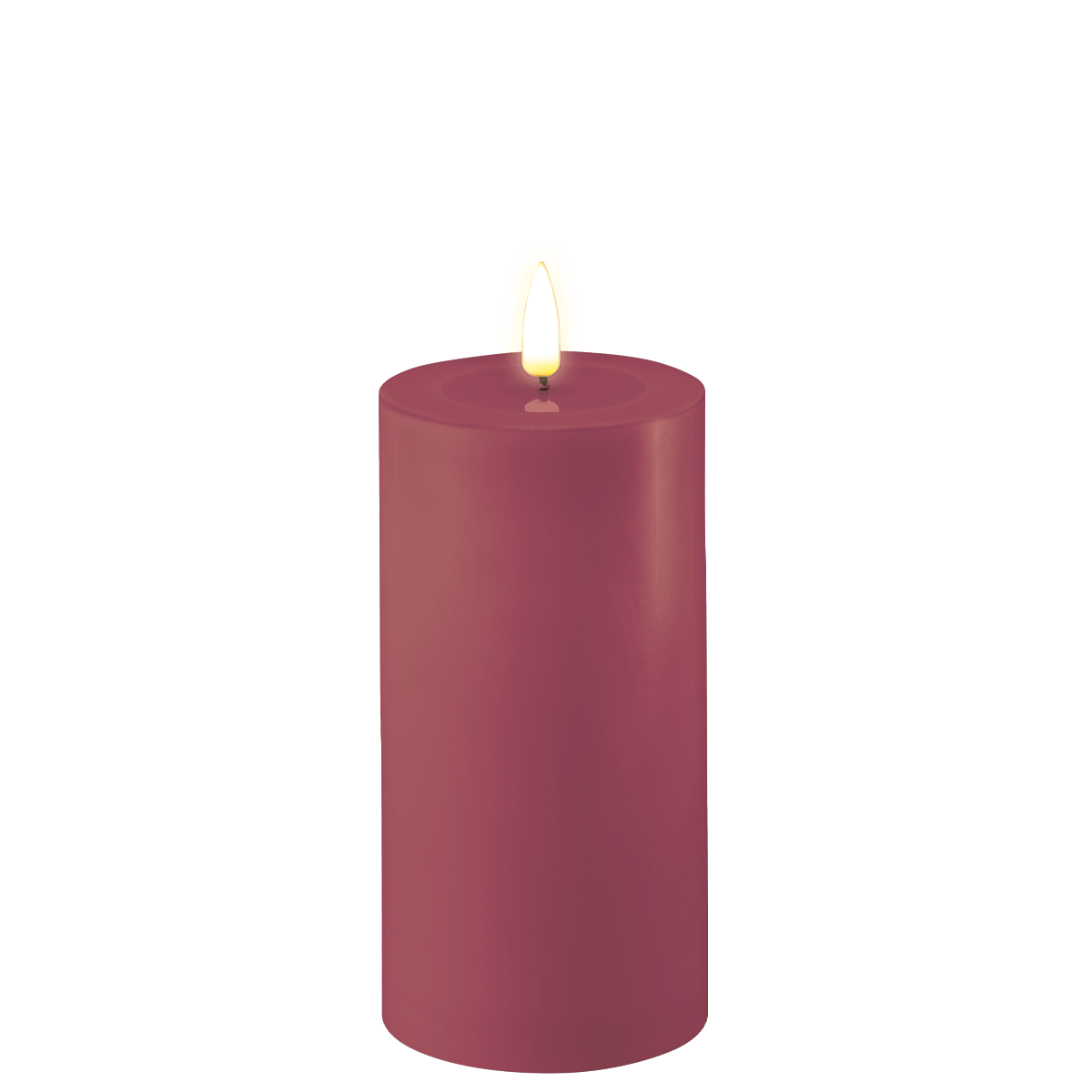 Deluxe Homeart Flameless LED Magenta Battery Powered Real Flame Candle ...