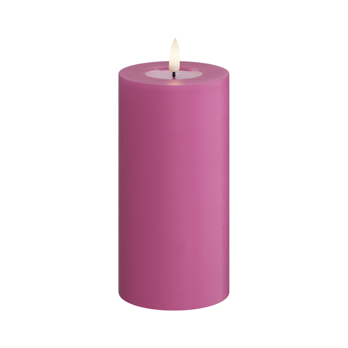 Deluxe Homeart Flameless LED Magenta Battery Powered Real Flame Candle ...