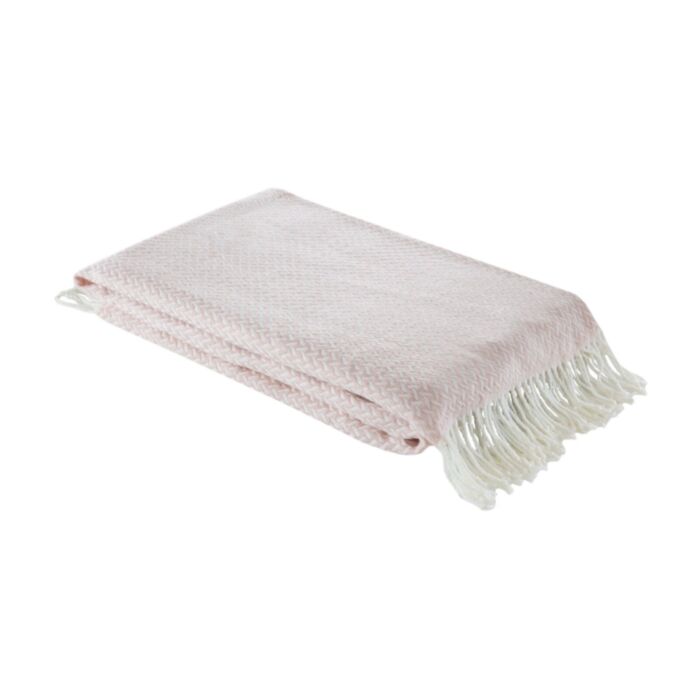 Laura Ashley Arya Blush Pink Throw - 140 x 180 cm – Plum Retail