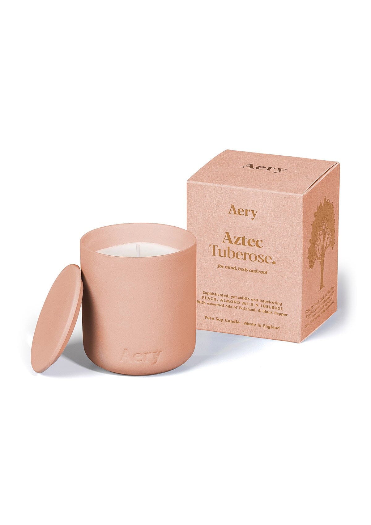 Aery Fernweh Aztec Tuberose Candle - Peach, Almond Milk & Tuberose ...