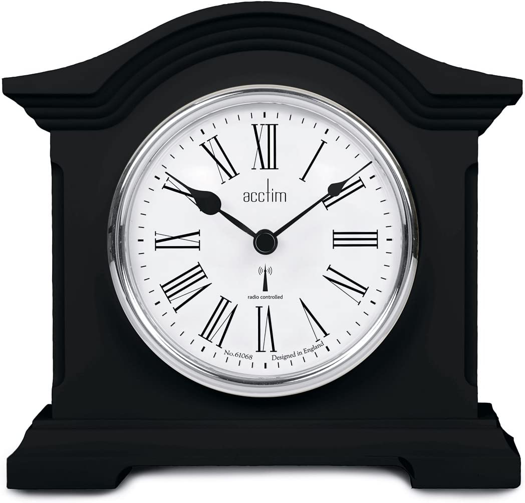 Acctim Chestfield Radio Controlled Mantel Clock - in Black or Cream ...
