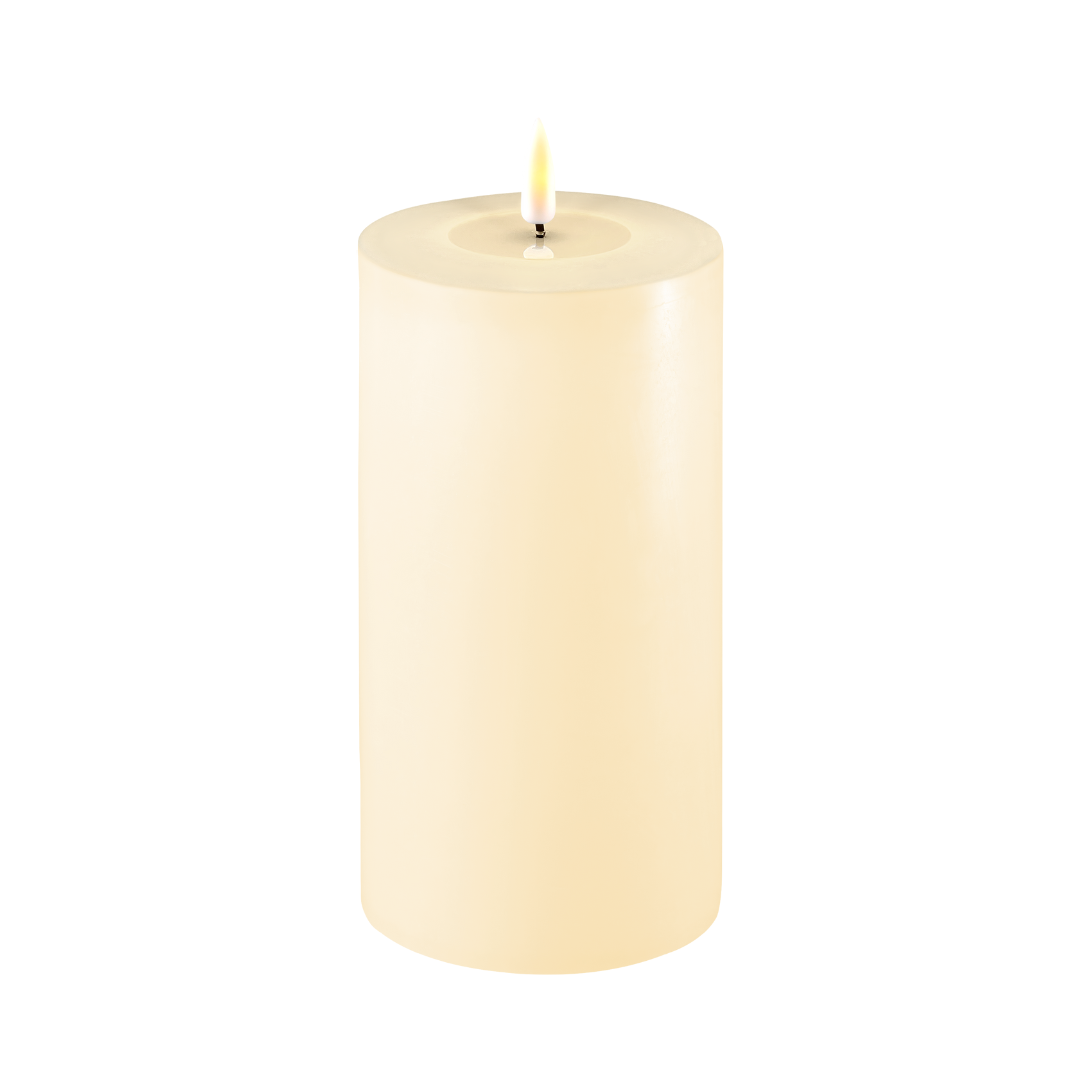 Deluxe Homeart Cream Flameless LED Candle - Real Flame Technology ...