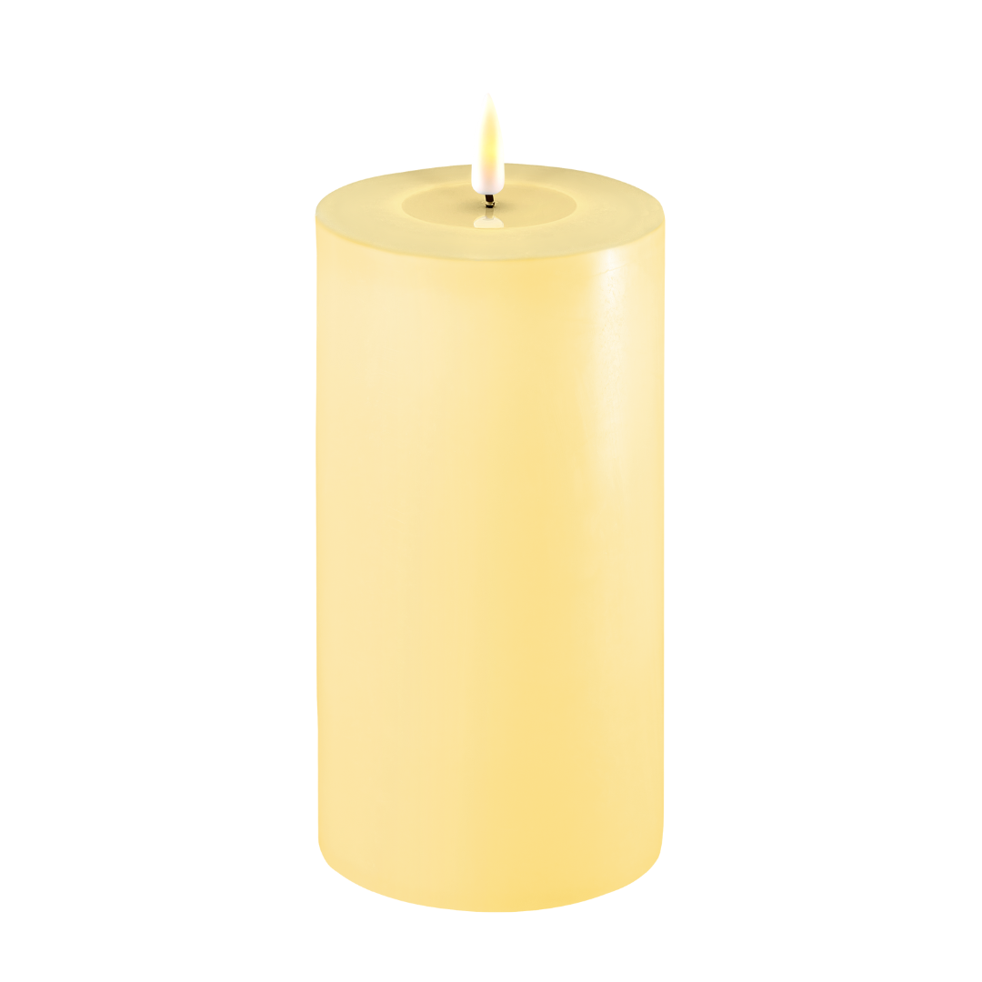 Deluxe Homeart Light Yellow Flameless LED Candle Real Flame Technology ...