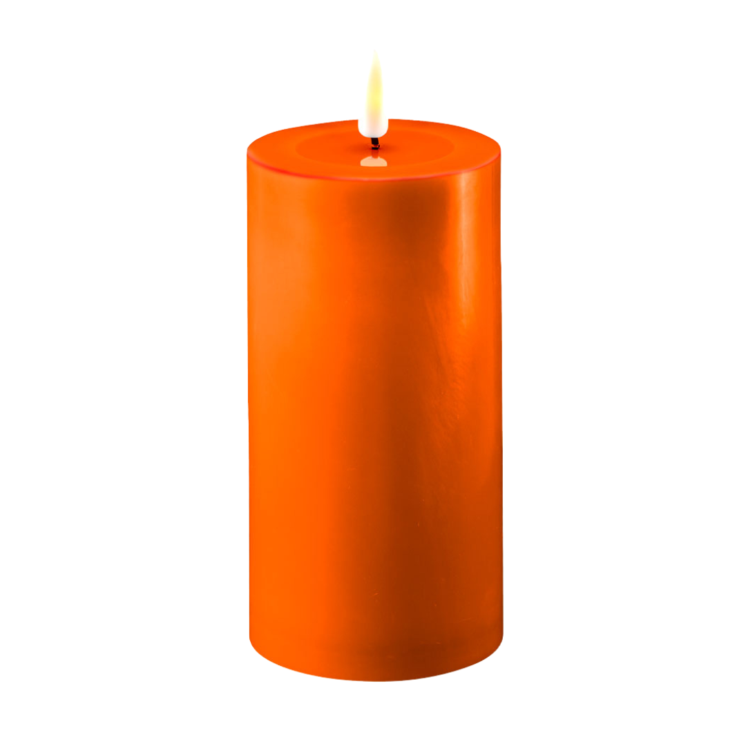 Deluxe Homeart Orange Flameless LED Candle - Real Flame Technology ...