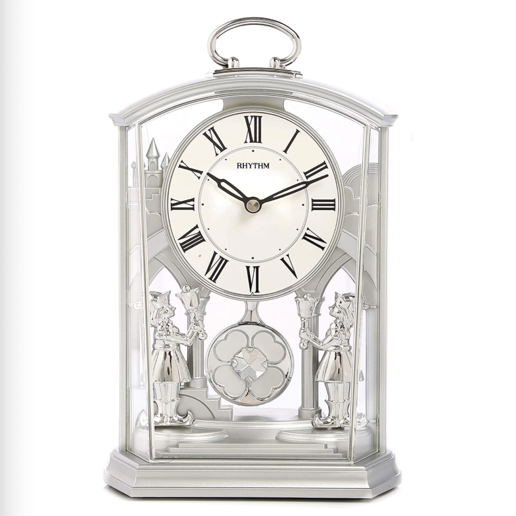 Rhythm Silver Footmen Pendulum Carriage Clock – Plum Retail