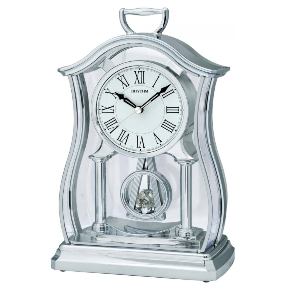Rhythm Silver Carriage Clock with Crystals from Swarovski ® – Plum Retail
