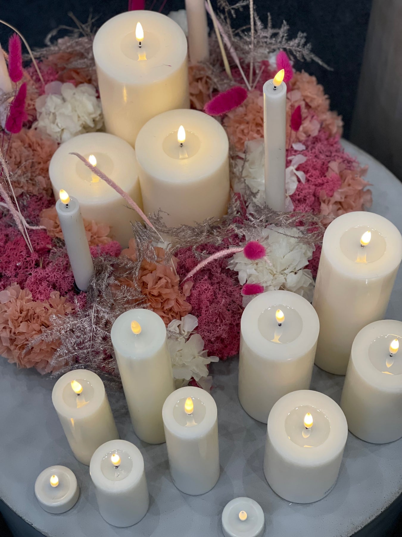 Deluxe Homeart Gift Box- 4 LED Candles & Remote in Cream, White or Red ...